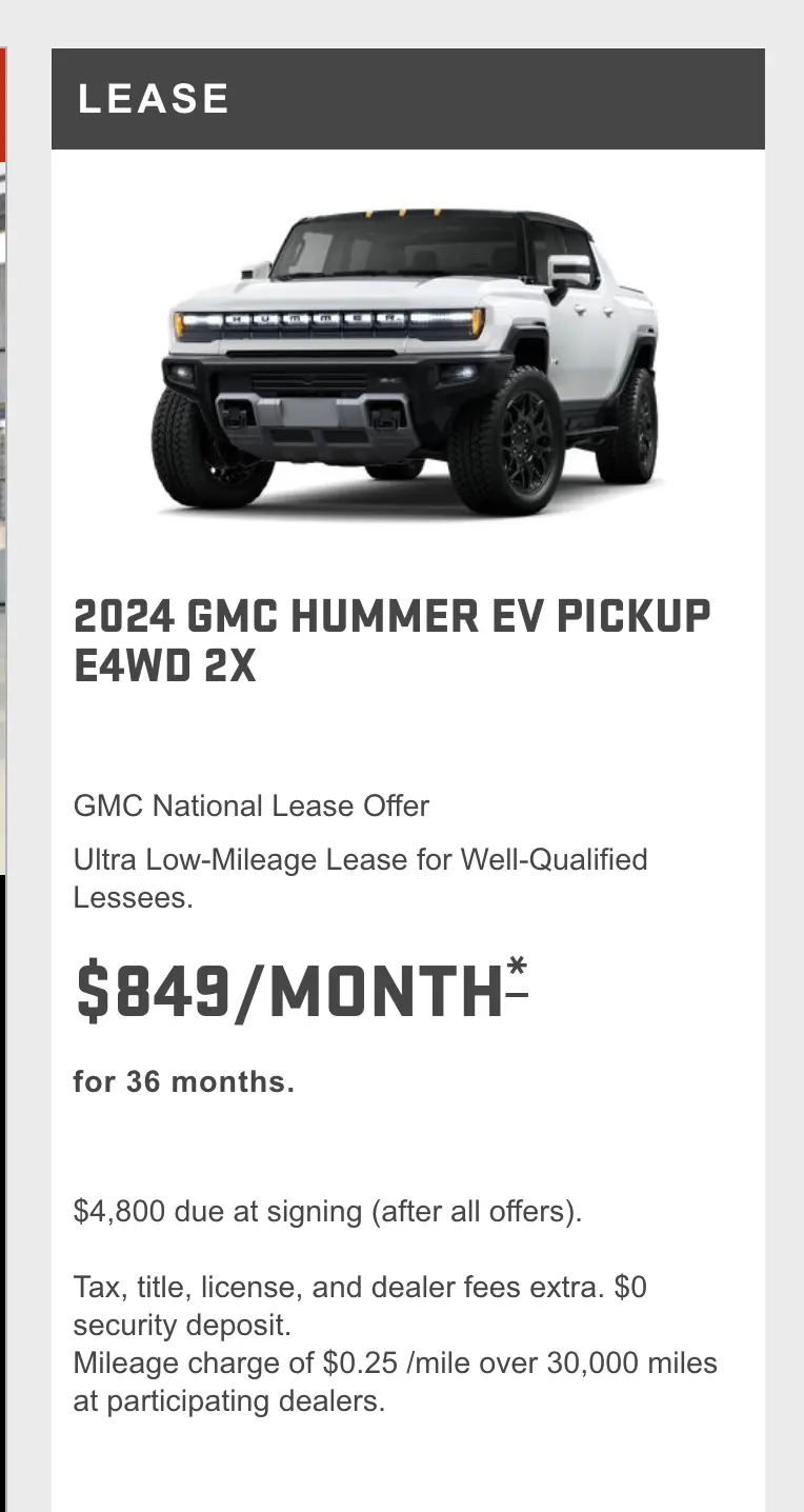 August 2024 Hummer EV Lease Deals | Hummer EV Forum